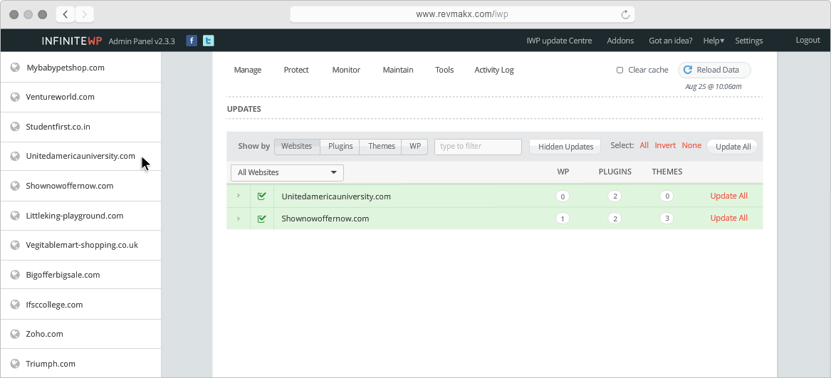 InfiniteWP - Gérez et sauvegardez facilement vos sites WordPress